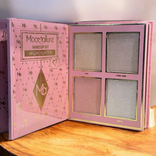 Mocallure 4in1 Pink Makeup Book Palette - Eyeshadow, Highlighter ...